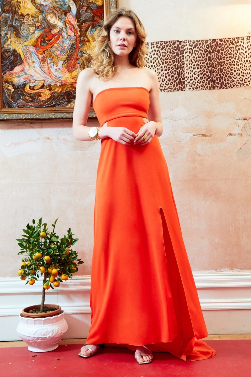 Sarvin Margot Orange Dress - UK Stockist Fab Designer Boutique